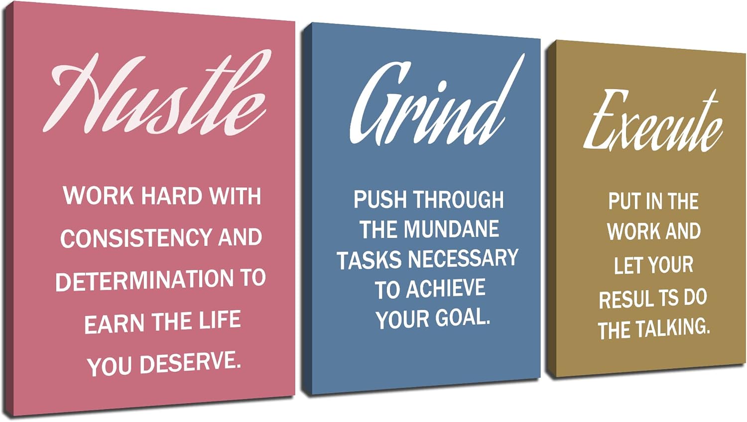 Amazon.com: Inspirational Wall Art Office Motto Decor Quotes Colorful ...