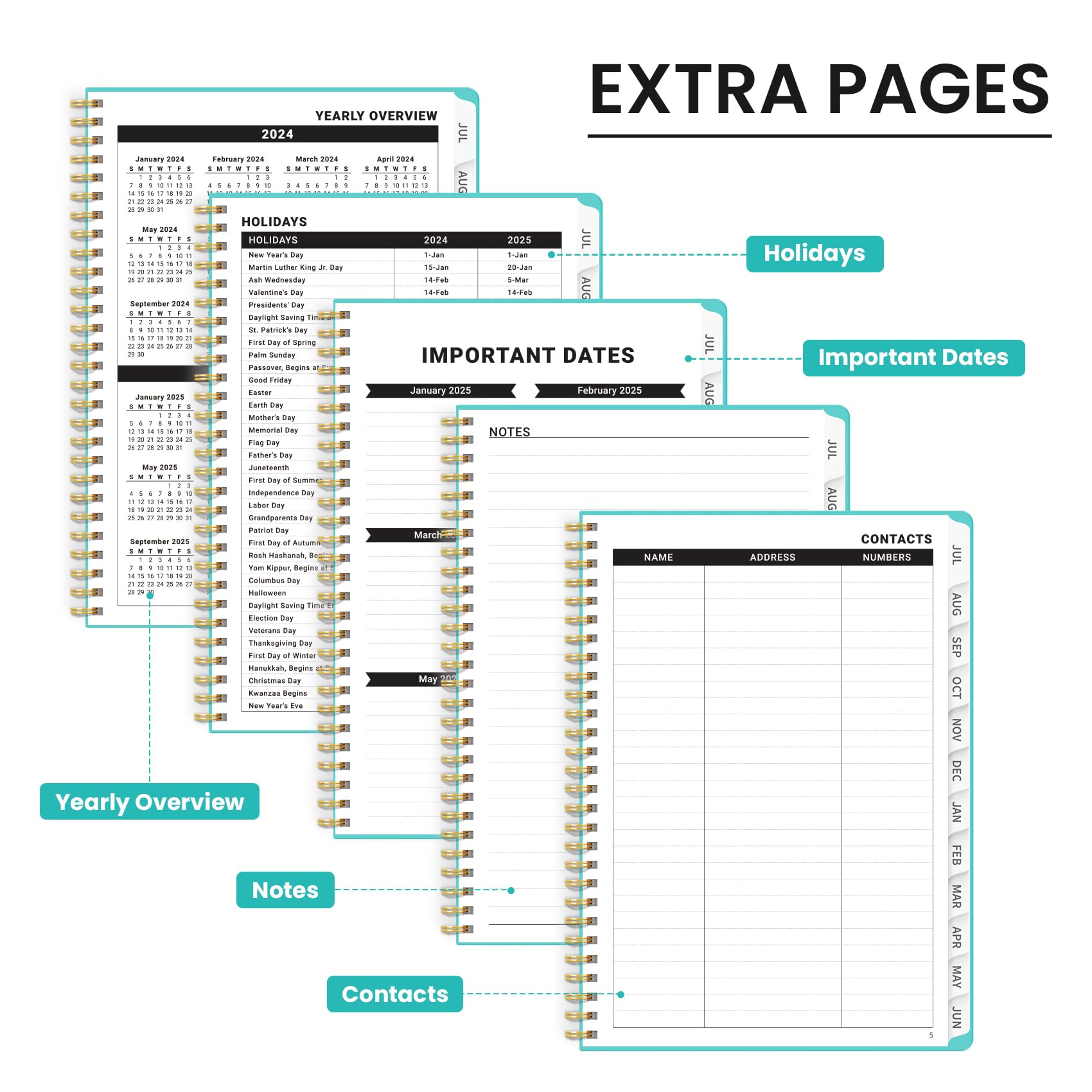 Snapklik.com : Planner 2024-2025, Academic Year Monthly And Weekly ...