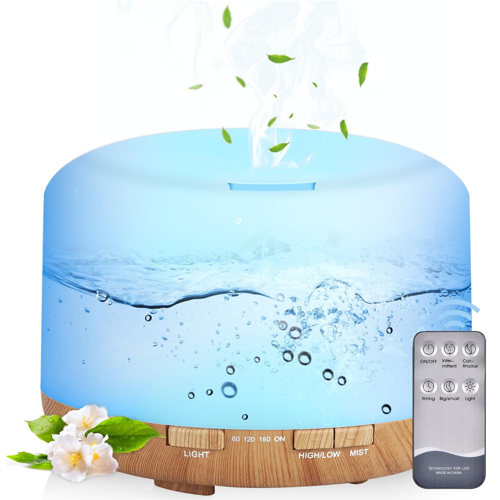 Amazon.com: Aegci 500ml Essential Oil Diffuser-Humidifier,Aroma ...