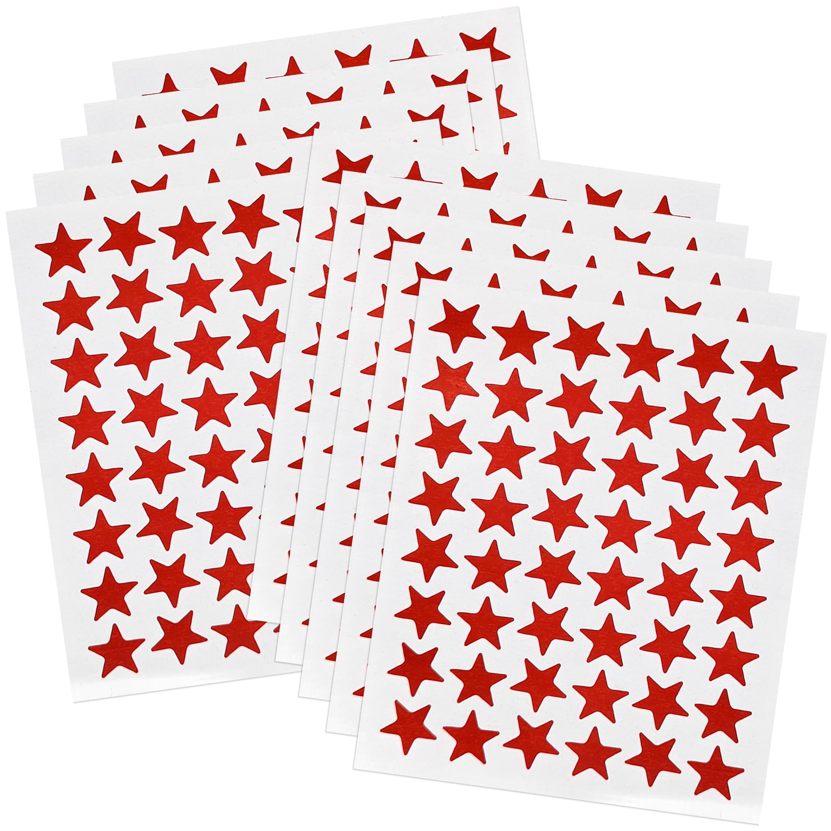 Amazon.com : 0.6" Red Star Stickers - 1440 Pcs, 30 Sheets - Reward ...