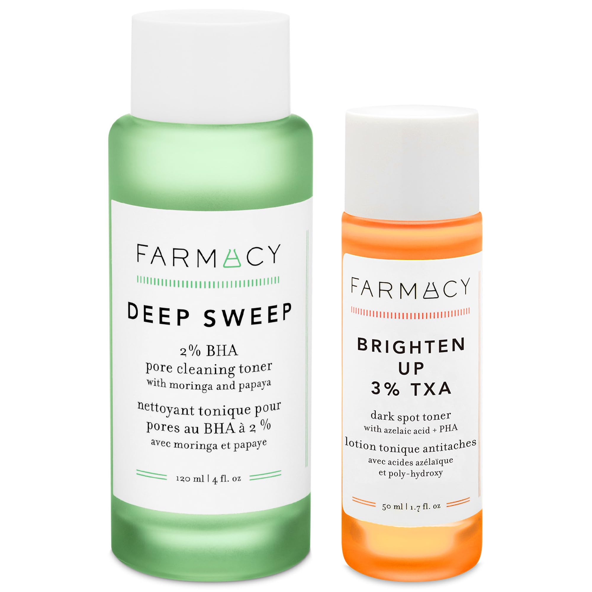 Snapklik.com : Farmacy Exfoliate & Brighten Toner Duo - Skincare Gift Set