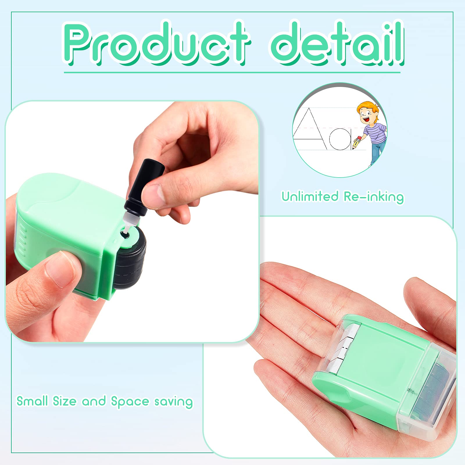 Handwriting Line Stamps Dashed Handwriting Lines self-Inking Stamps ...