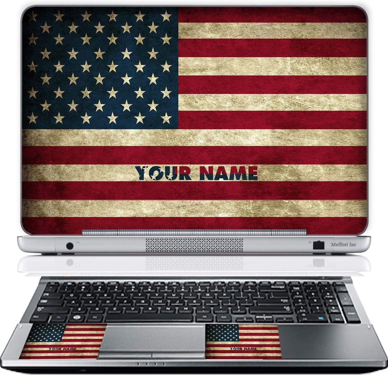 Amazon.com: Meffort Inc Personalized Laptop Skin Sticker Cover Art ...