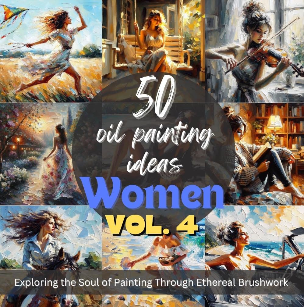 50 Oil Painting Ideas Women Edition Vol. 4: Exploring Women Beauty ...