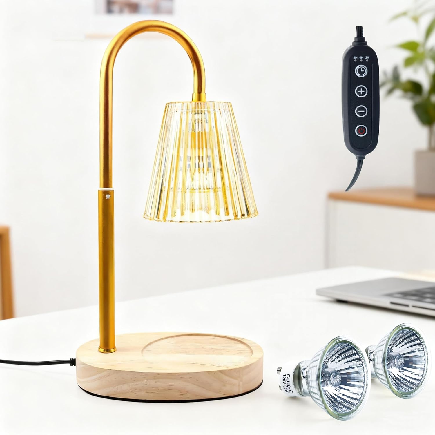 Amazon.com: Candle Warmer Lamp with Timer, Dimmable Modern Wax Melt ...
