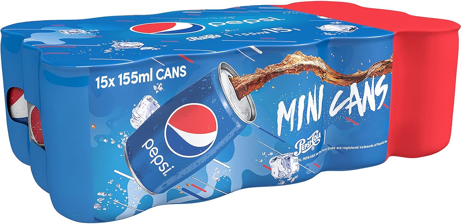 Pepsi Pepsi, Carbonated Soft Drink, Mini Cans, 155 ml Pack Of 15: Buy ...