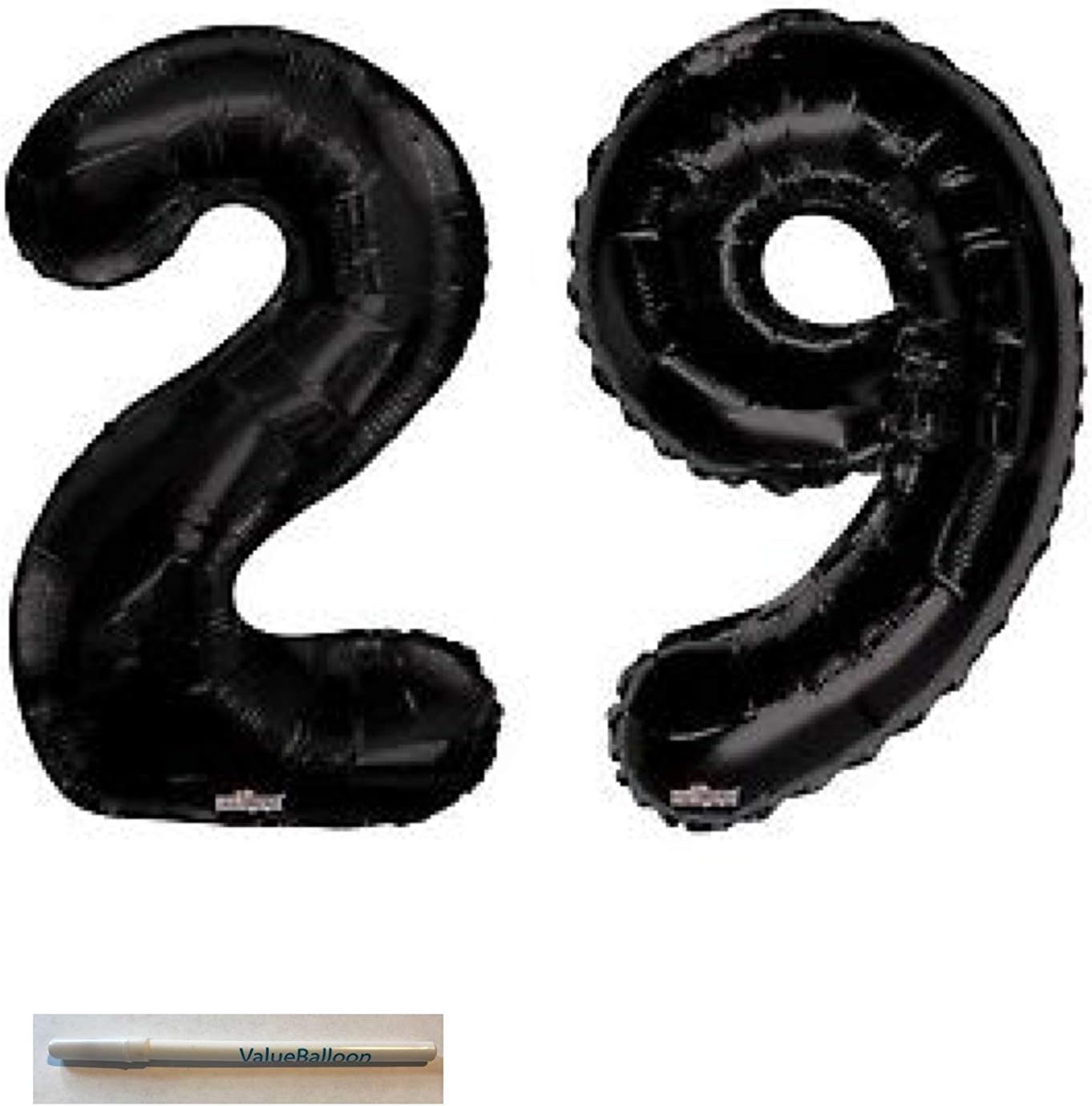 Amazon.com: Valueballoon Black Number 29 33” Balloon Birthday Party ...