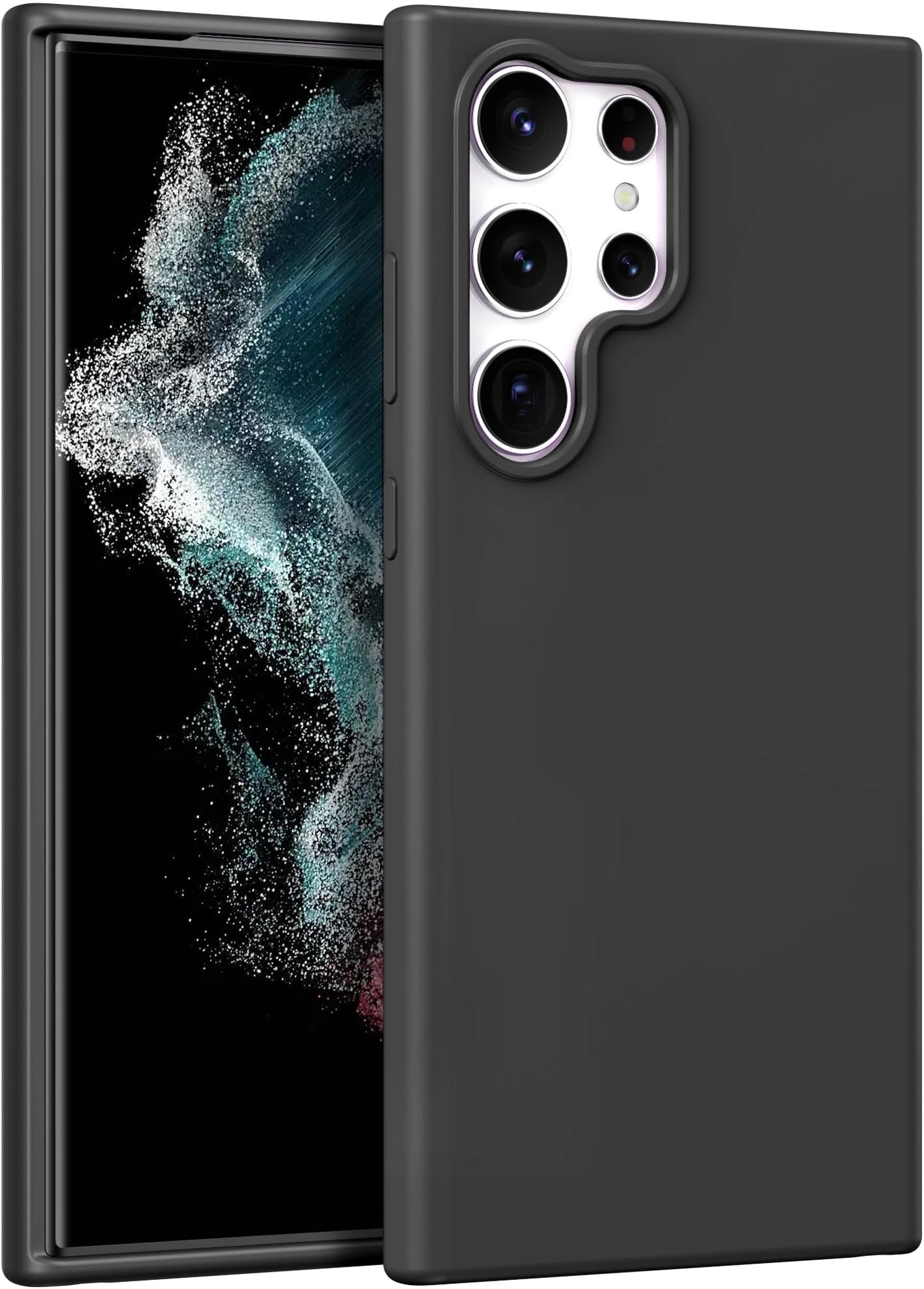 Amazon.com: Meifei Galaxy S22 Ultra 5G Case - Slim Black Liquid ...