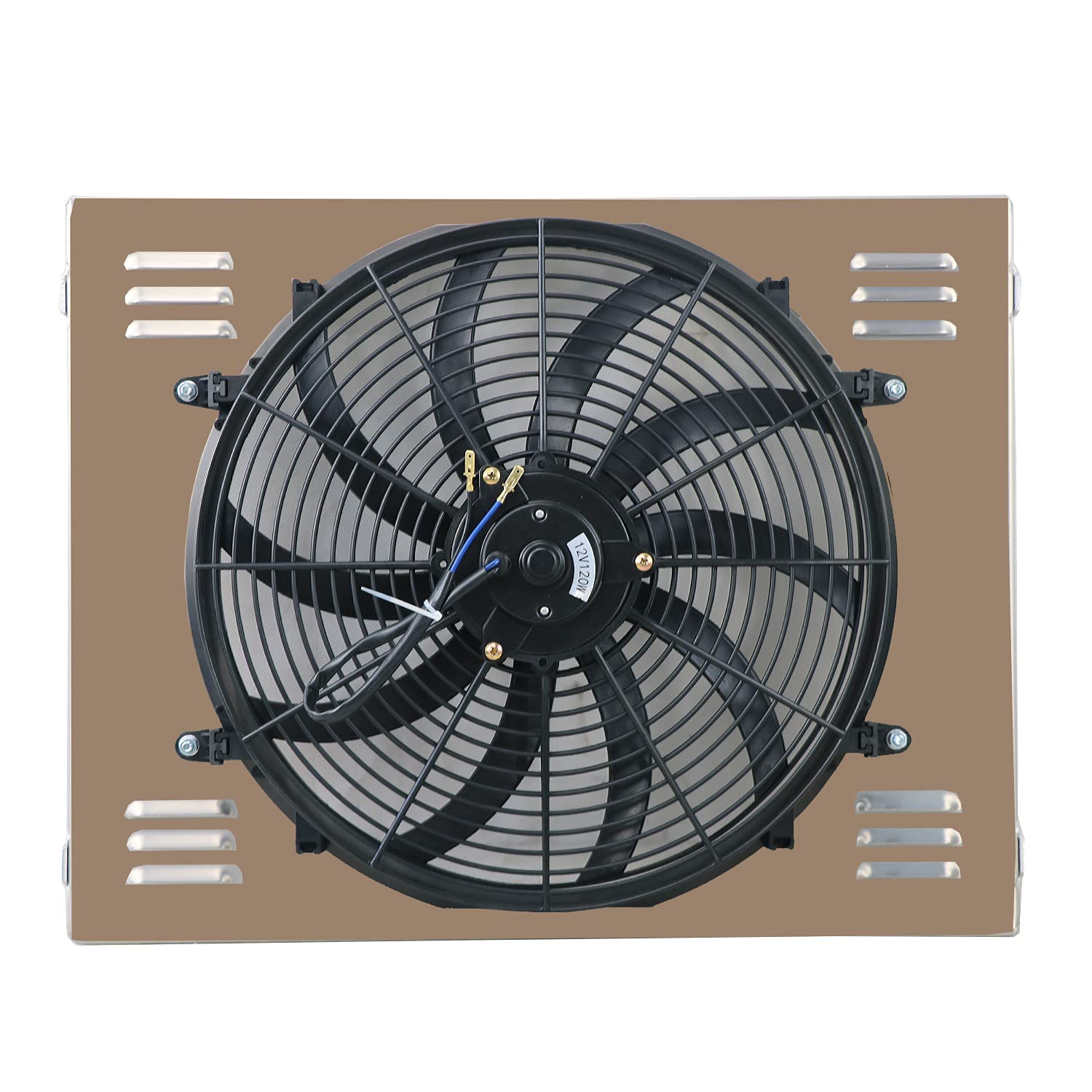 Amazon.com: Full Aluminum Racing Cooling Radiator with Shroud Fan ...