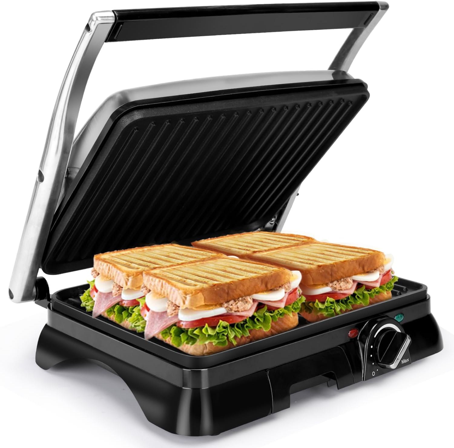 Aigostar Sandwich Toaster 2000W Toastie Maker, Deep Fill Panini Press ...