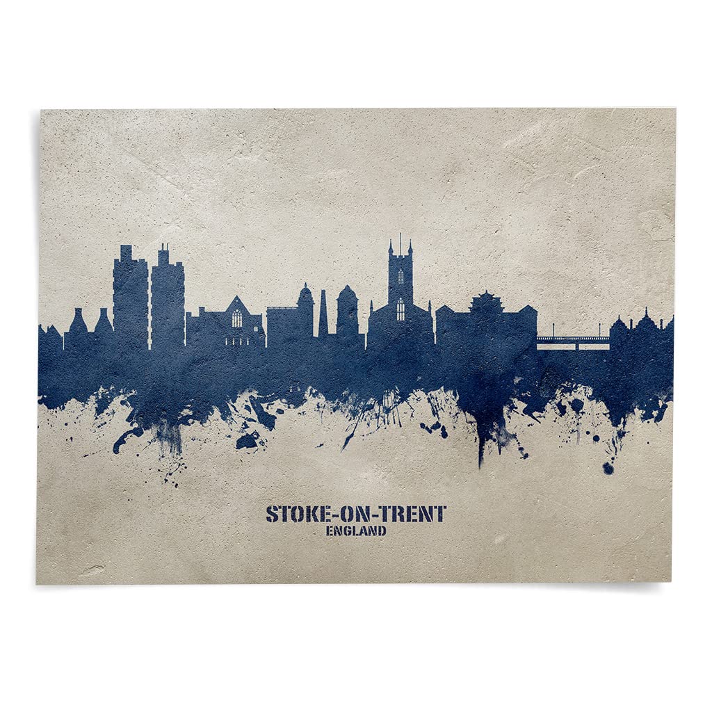 Stoke-on-Trent England Skyline art print poster, unframed -18511 ...