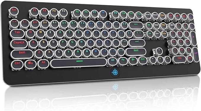 Amazon.com: Retro Mechanical Keyboard, STOGA Typewriter Keyboard, RGB ...