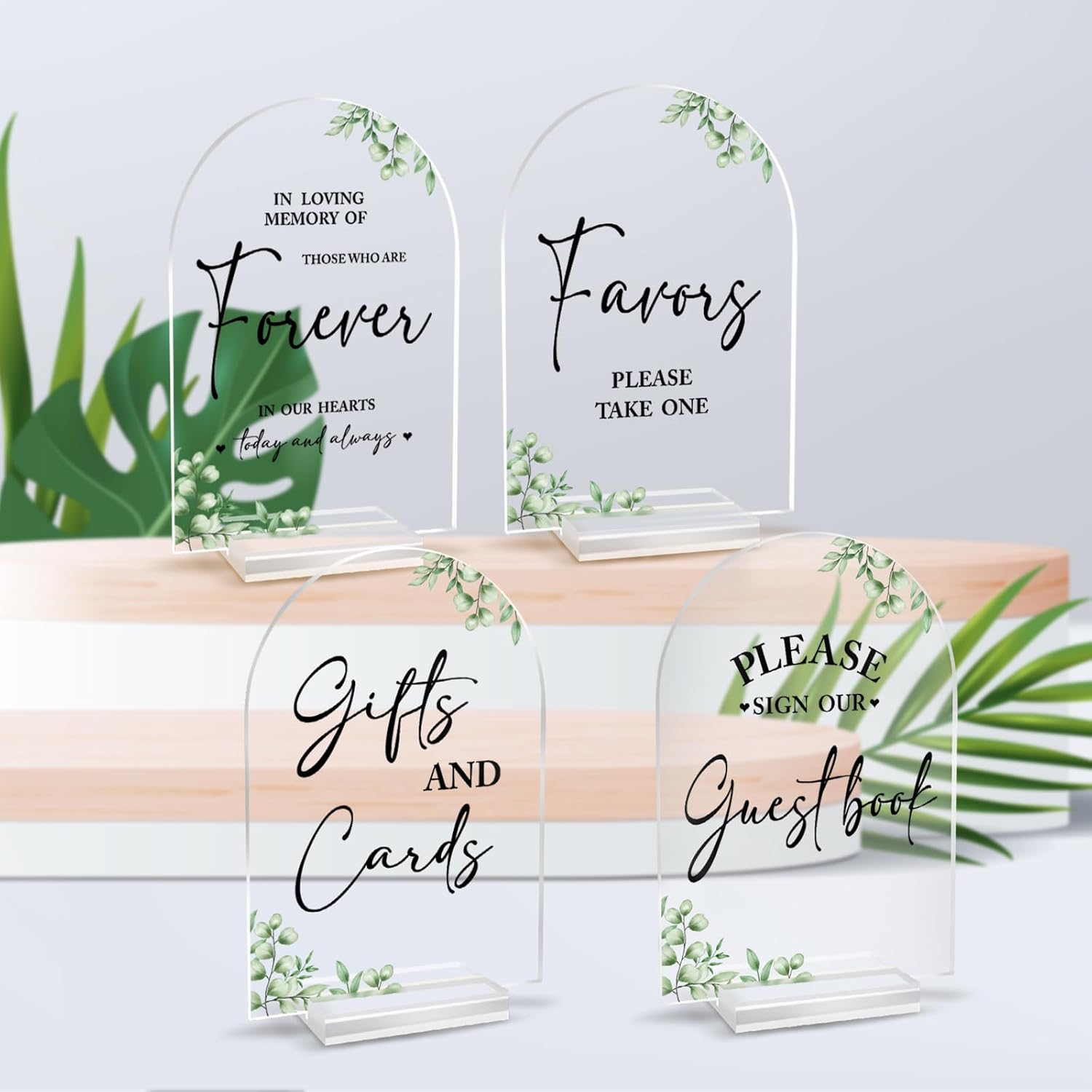 Amazon.com: Pigort 4pcs Wedding Signs for Ceremony and Reception,Modern ...