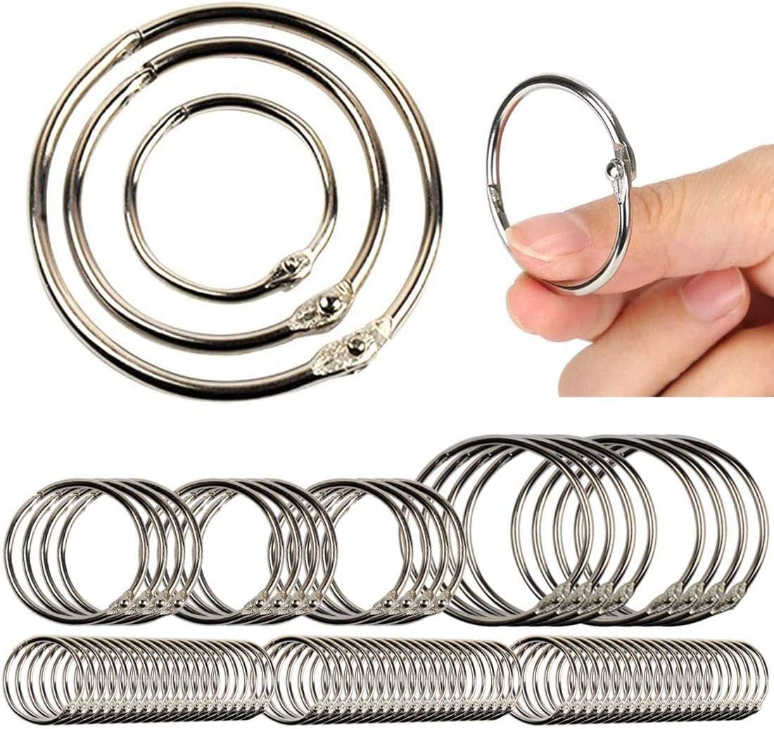 Amazon.com : Book Ring, 85pc Assorted Sizes(1,1.5,2 Inch) Loose Leaf ...