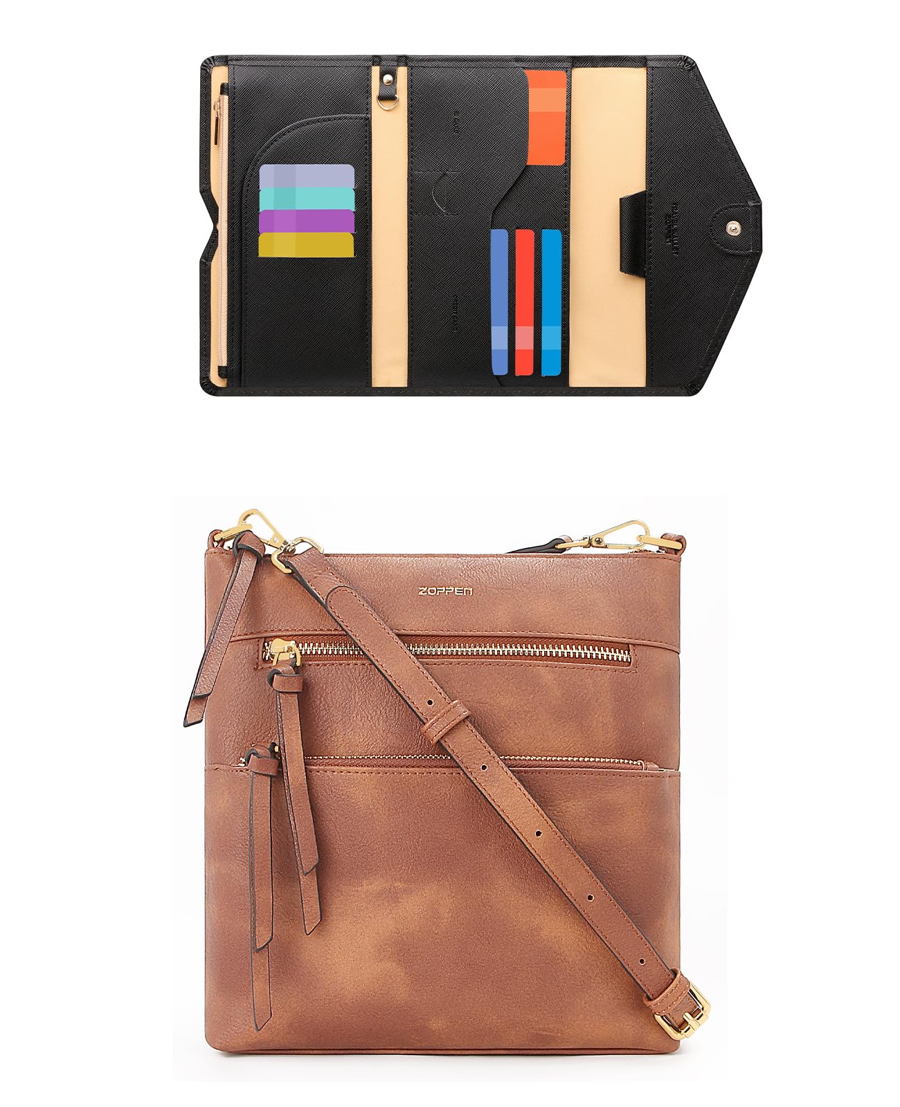Amazon.com | ZOPPEN Passport Holder for Travel Rfid, Travel Wallet ...