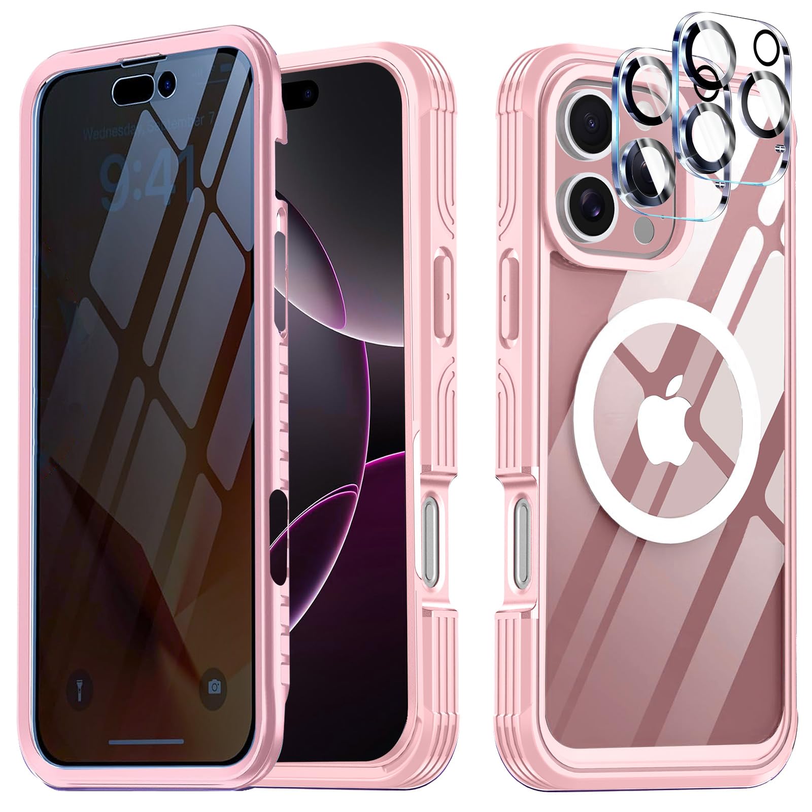 Amazon.com: AFENGBOX for iPhone 16 Case with Privacy Screen Protector and 2 Camera Lens ...