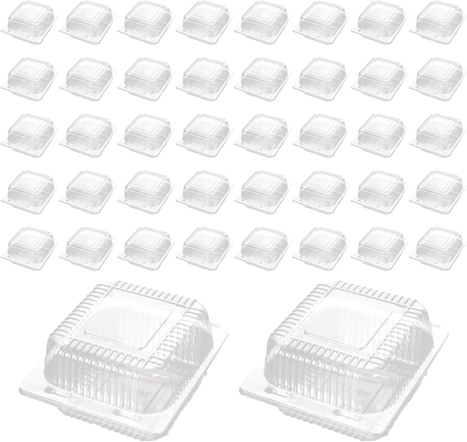 Amazon.com: TKOnline 100 Pcs Clear Plastic Square Food Containers ...