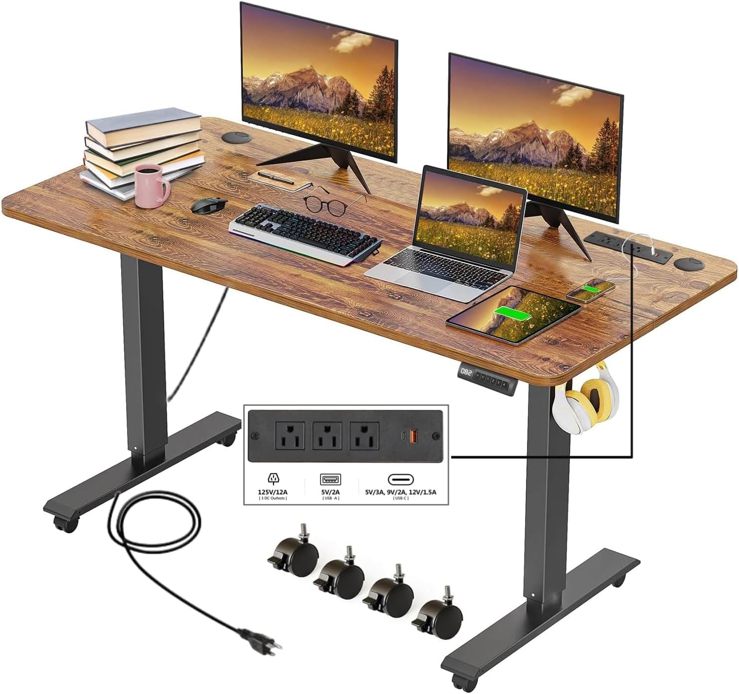 Amazon.com: KORGOL Electric Standing Desk 48 x 24 Inches Adjustable ...