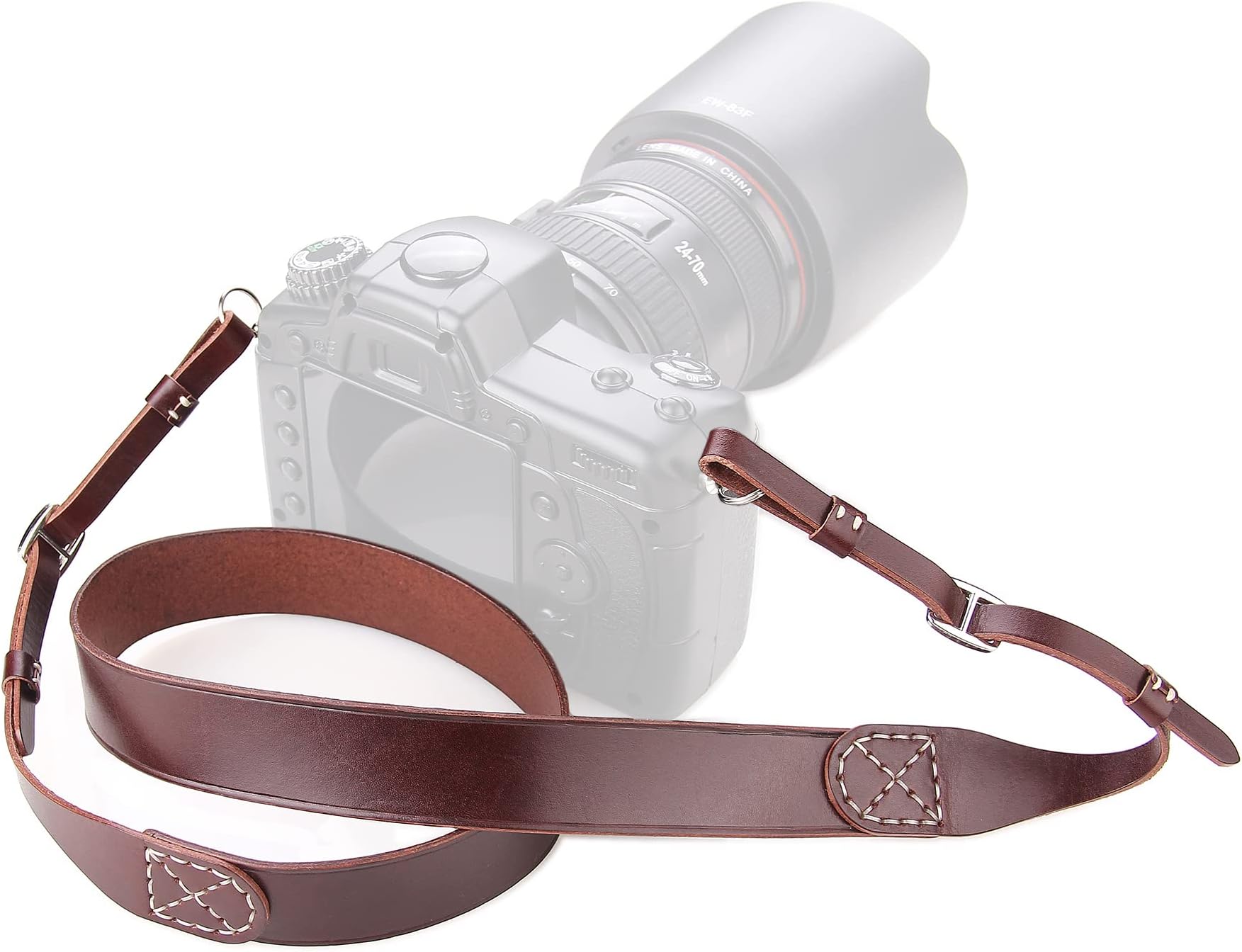Amazon.com : MY MEMORY Handmade Genuine Leather Camera Strap,Adjustable ...