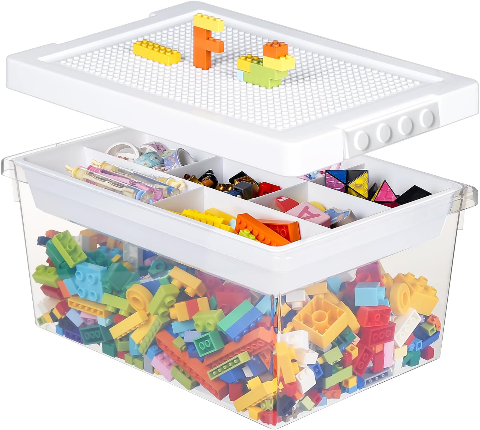 Amazon.com: Room Copenhagen Lego Storage Box Brick 8, Large, Bright ...