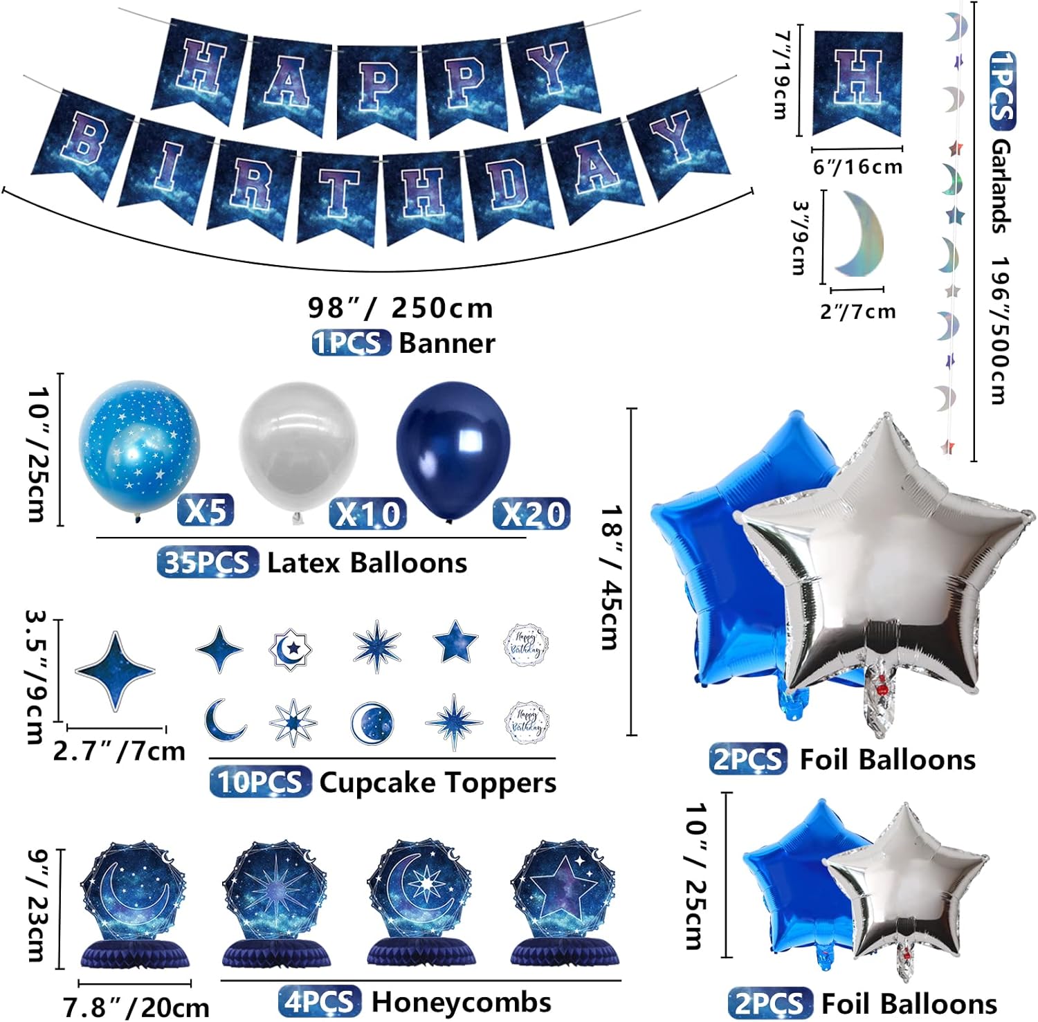 161 Pack Space Galaxy Party Supplies Starry Night Tableware Set Space ...