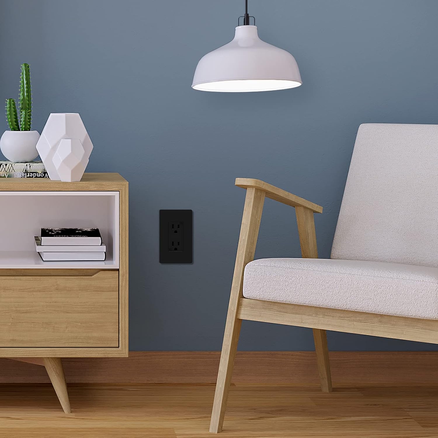 Buy WEBANG Decorator Receptacle Outlet, Screwless Wall Plate Included ...