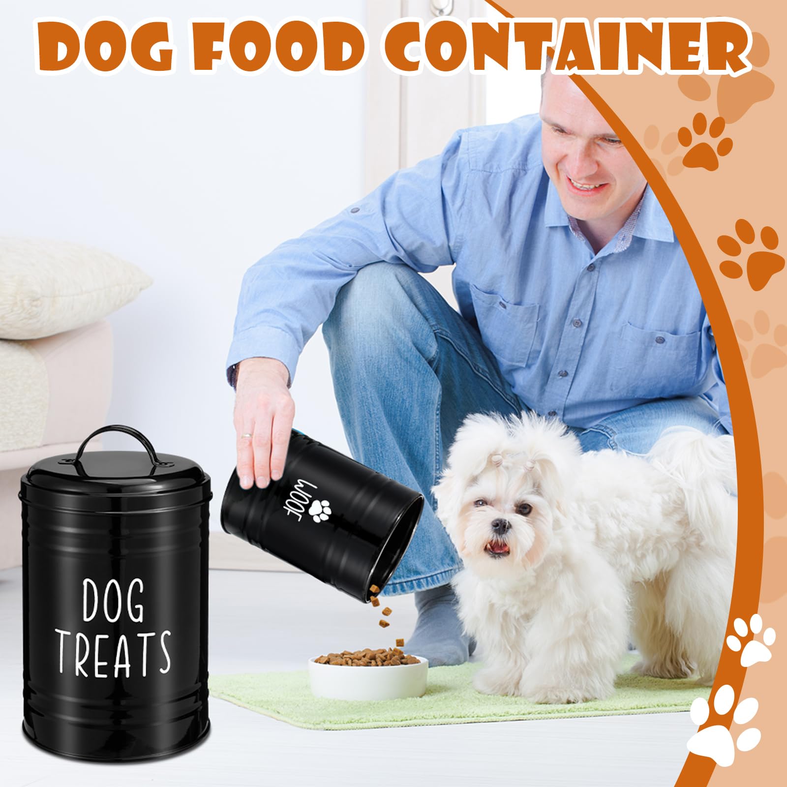 Snapklik.com : Yaocom 2 Pcs Dog Treat Container Dog Treat Jar For ...
