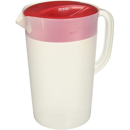 Amazon.com | RUBBERMAID Covered Pitcher 2.25 qt - White with Red Cover ...