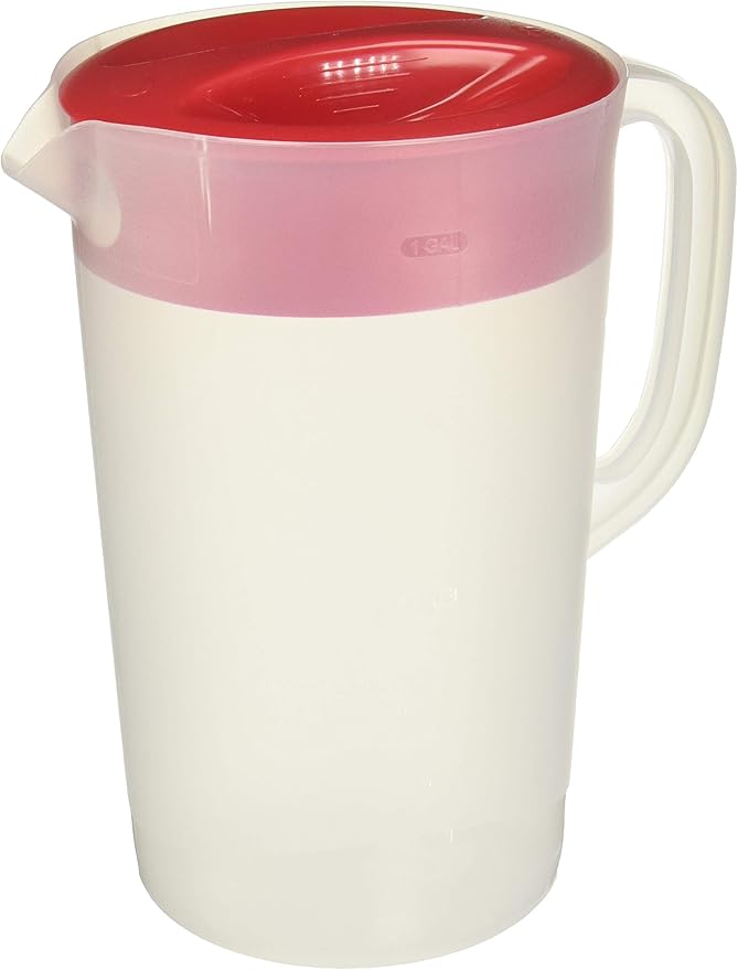 Rubbermaid Gallon Covered Pitcher 1 Gallon (Set of 2), White : Amazon ...