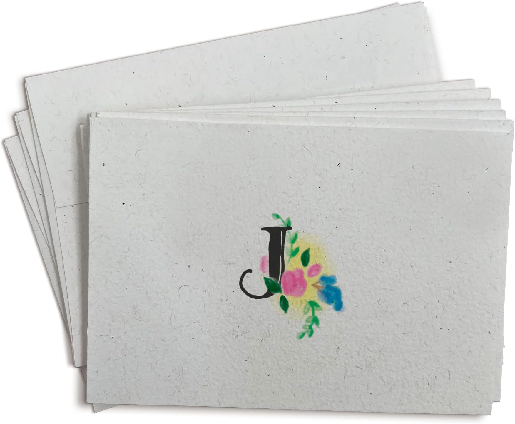 Amazon.com : Colorful Images Simply Initial Personalized Note Cards ...