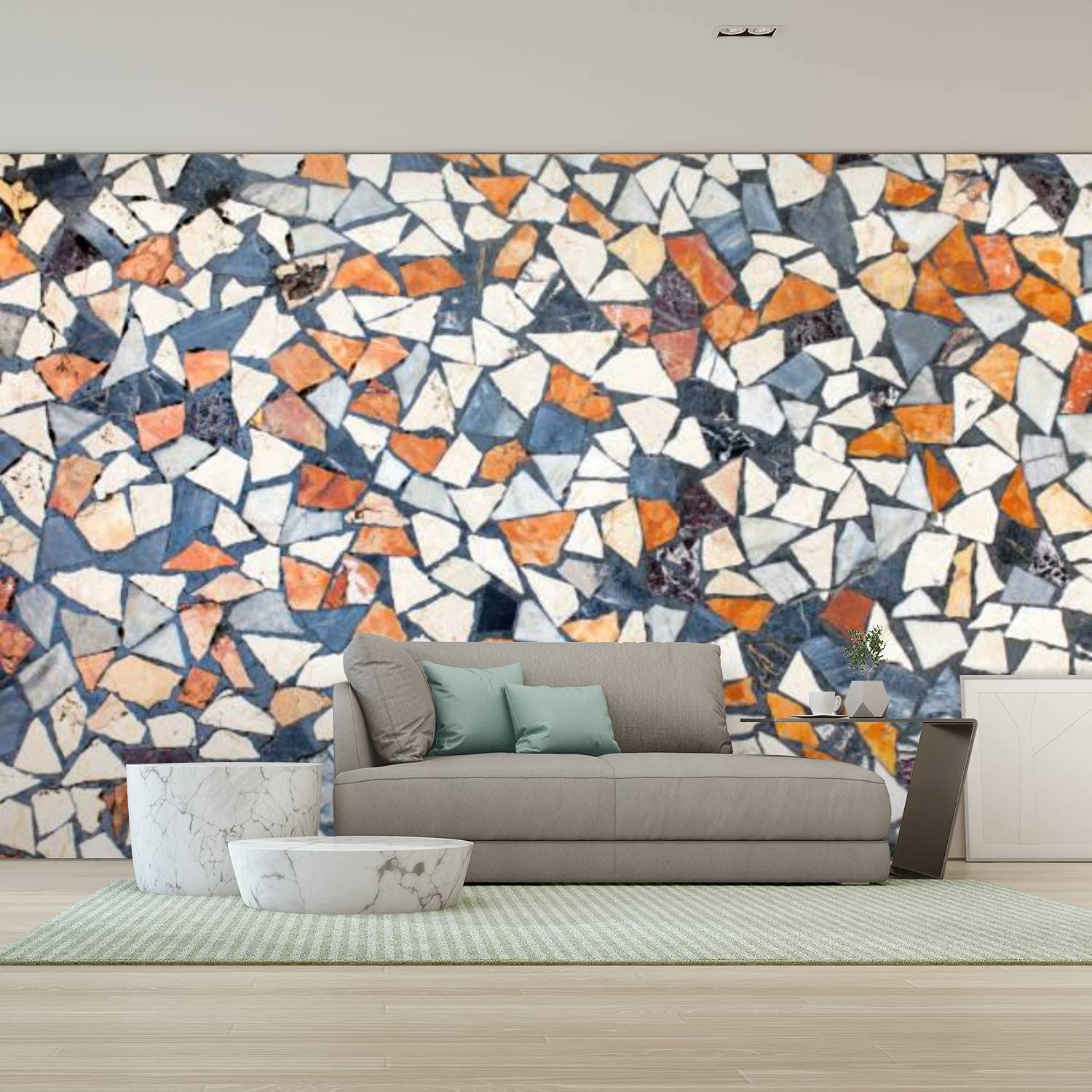 Fondo Coral Y Gris