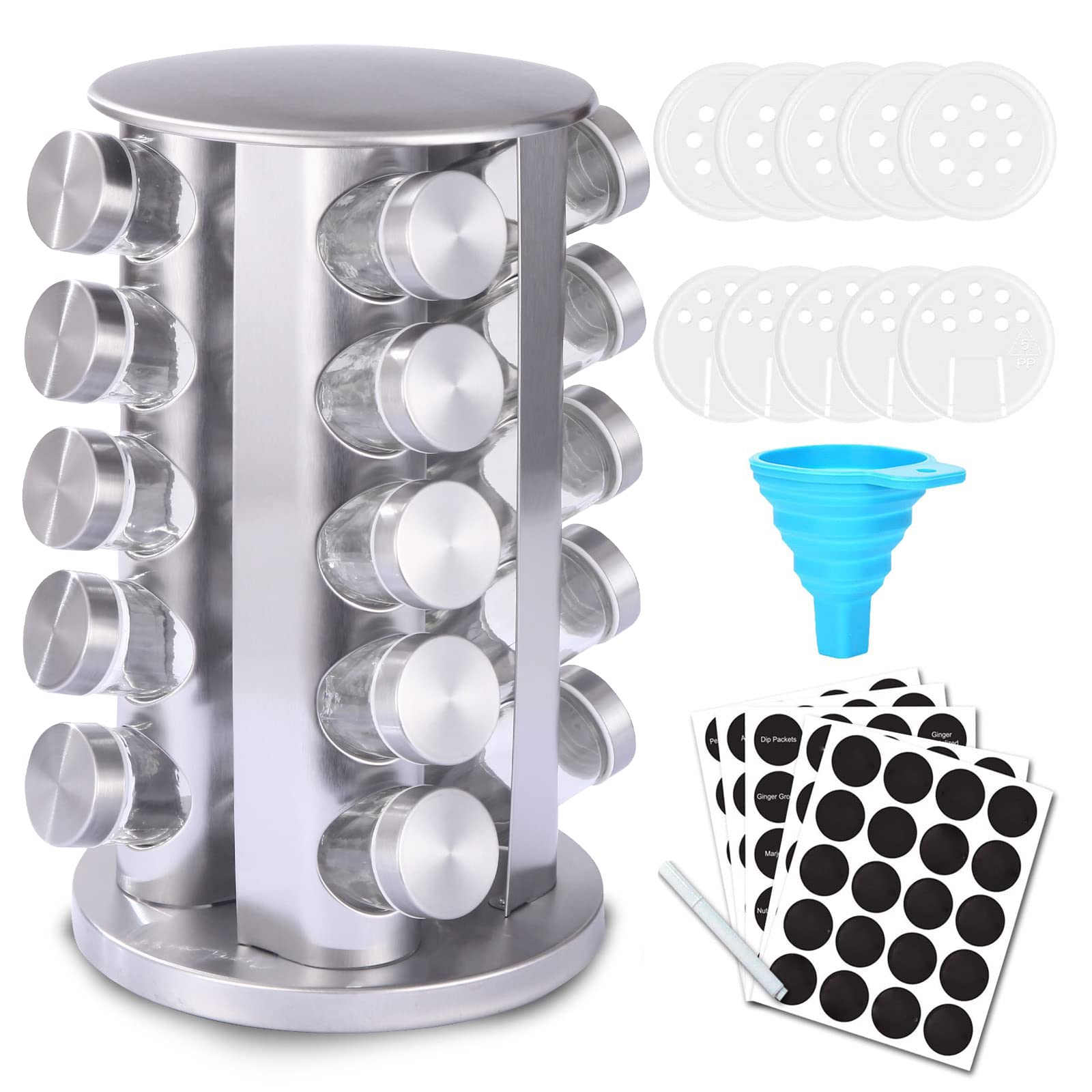 KALINCO Rotating Spice Rack Organizer, Revolving Spice Rack for Cabinet ...