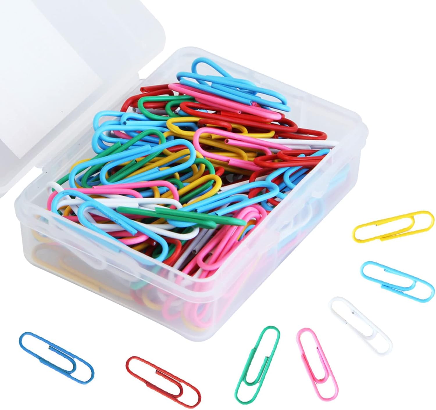 Coloured Paper Clips,100 PCS Paper Clips Clamps Document Paper Clips ...