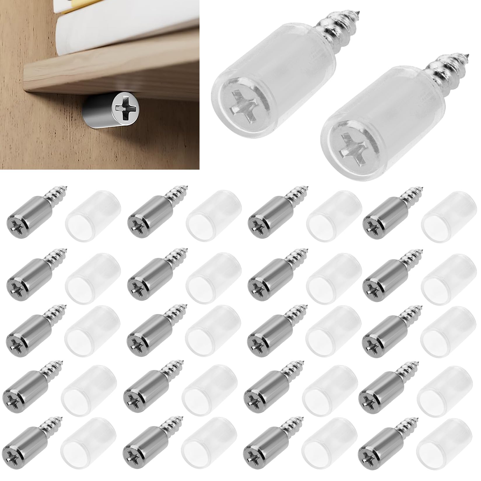 zrfgbxim 50 Pcs Glass Cupboard Shelf Support Pegs, Kitchen Cupboard ...