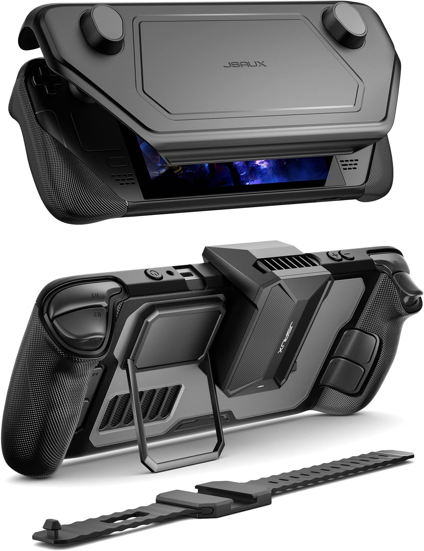 Amazon.com: JSAUX PC0104 ModCase for Steam Deck with Cooling Fan ...