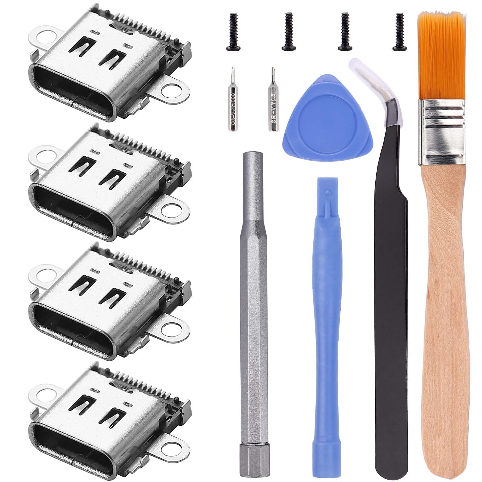 Snapklik.com : Ikpek 4-Pack USB C Port Replacement For Nintendo Switch ...