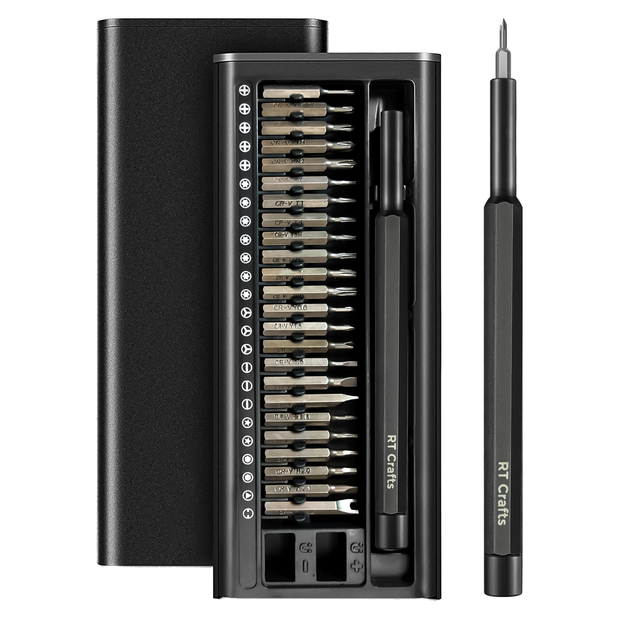 RT Crafts 26 in 1 Precision Screwdriver Set. Built in Magnetizer and ...