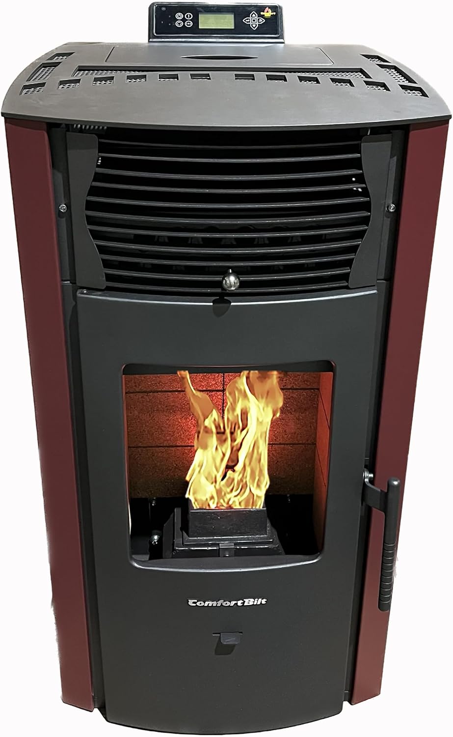 Pellet Stove Small Wood Pellet Heater Pellet Stove Burgundy ... -
