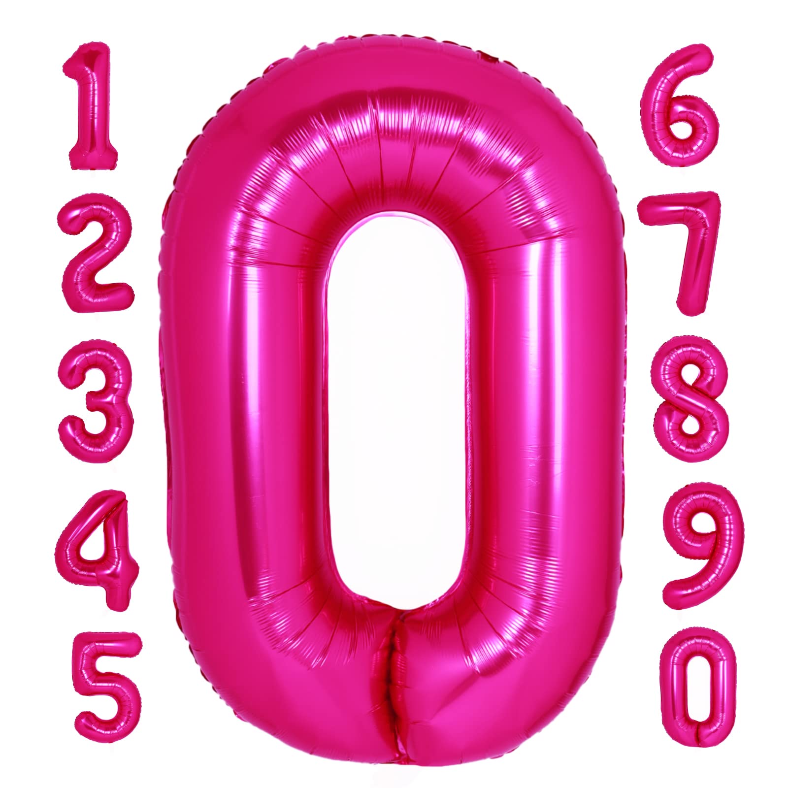 Amazon.com: Giant 40 Inch Hot Pink Number 0 Balloon Jumbo Digit 0 Mylar ...