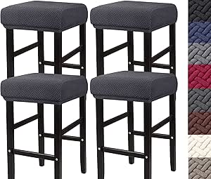 Amazon.com: HFCNMY Stool Covers Rectangle,4 Pack Stretch Rectangle Bar ...