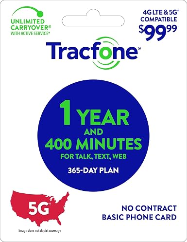 Amazon.com: Tracfone $99.99 Annual Prepaid Card: 400 Talk Minutes / 365 ...
