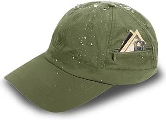 Mens Quick Dry Baseball Cap Lightweight Sun Hats Water-Resistant ...