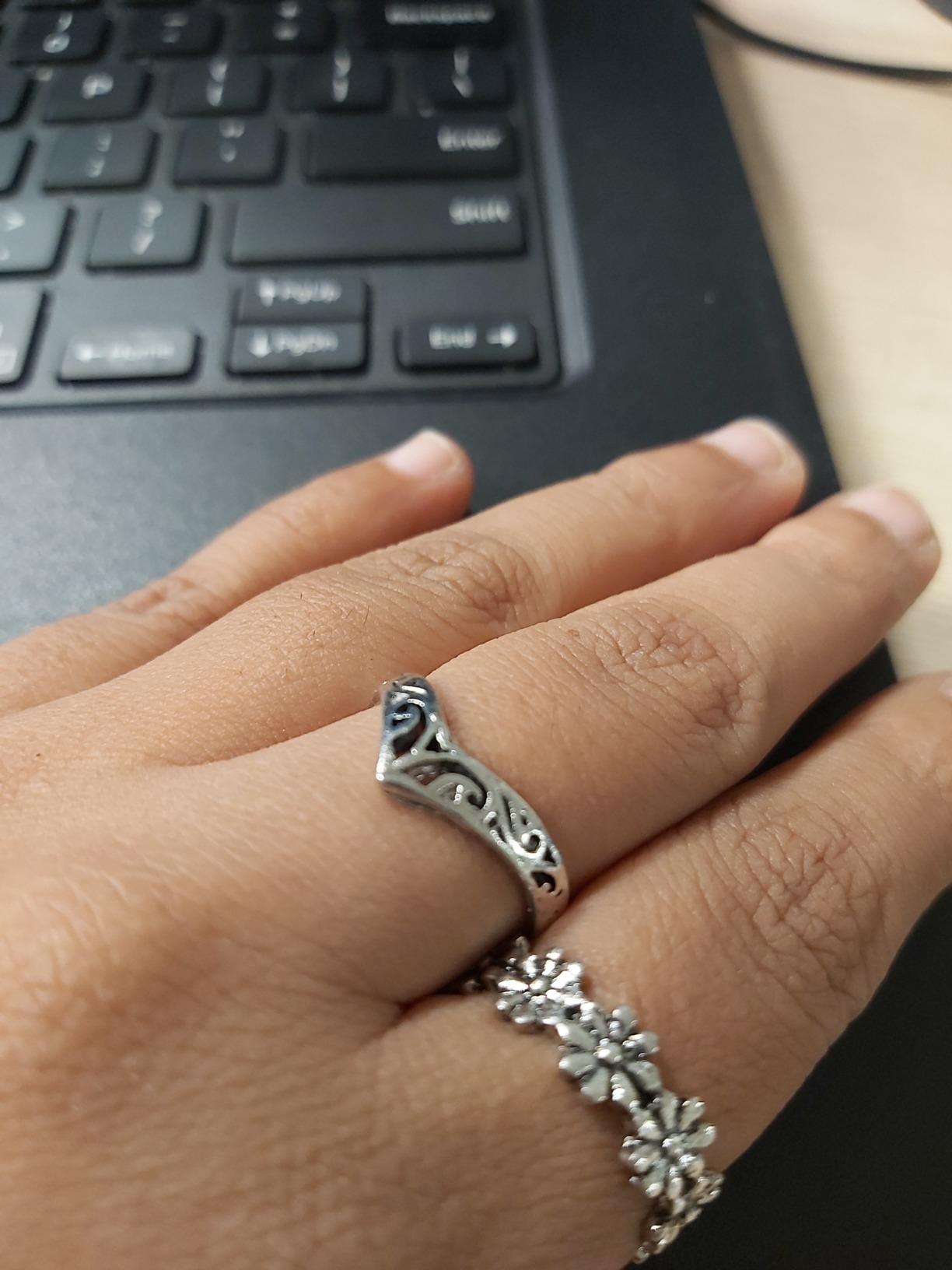 Shining Diva Fashion Silver Plated Oxidised Silver Ring for Women - Set ...