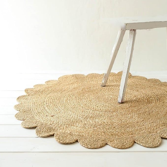 Amazon.com: Arise Export Natural Round Jute Jute Area Rug, Floor ...