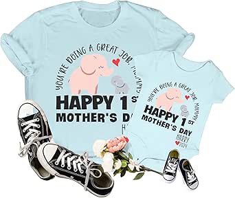 Amazon.com: Noni Custom Mommy and Baby Matching Outfits, Our First ...