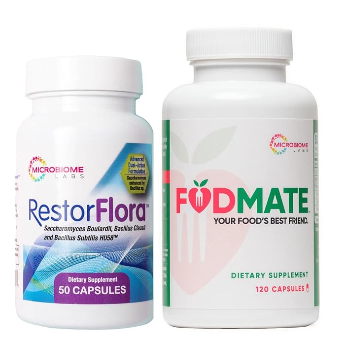 Buy Microbiome Labs RestorFlora Probiotic Supplement, Saccharomyces ...