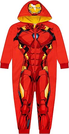 Amazon.com: Marvel Iron Man Onesie | Avengers PJS For Kids | Fleece ...