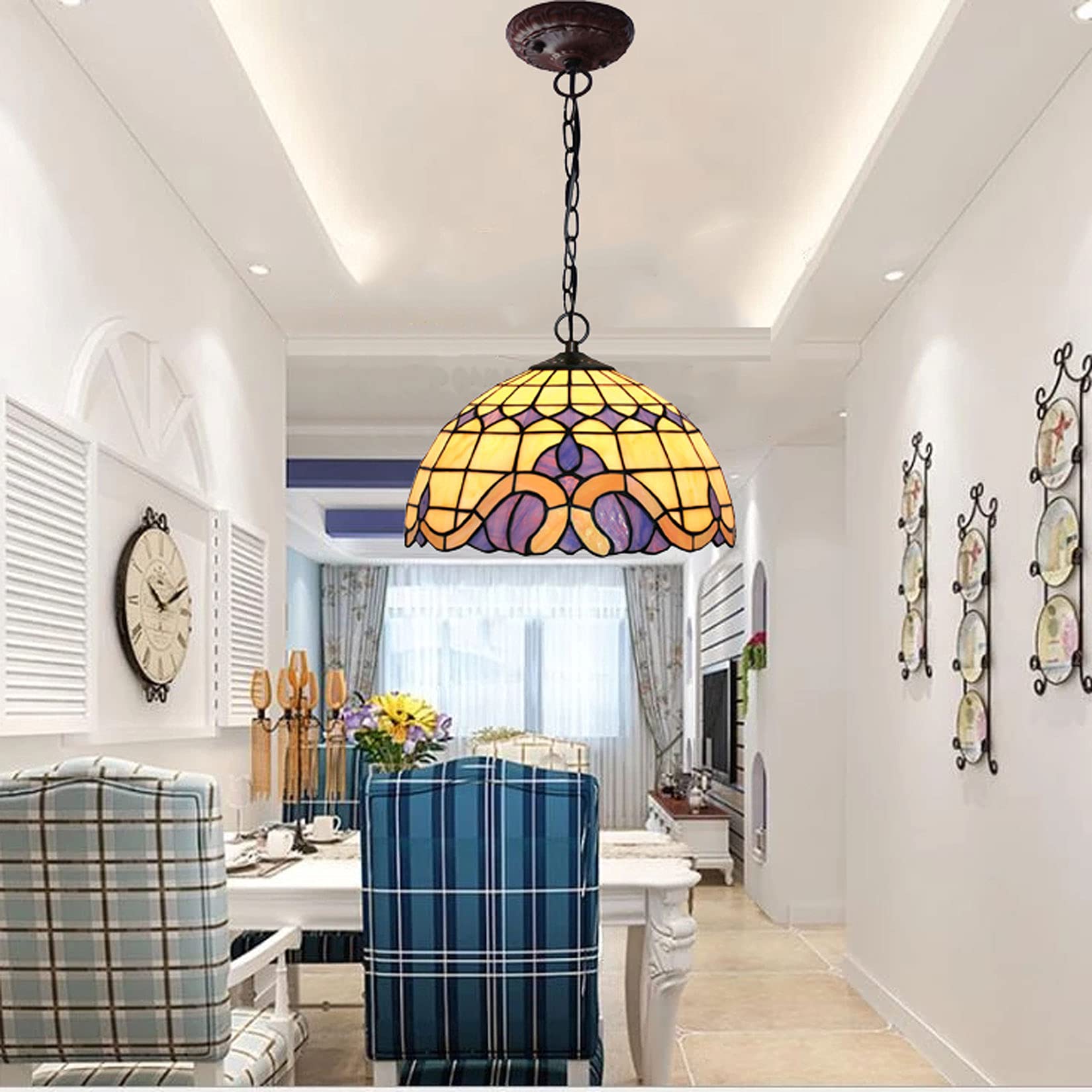 Tiffany Island Lighting AIBOTY Tiffany Style Kitchen Lighting, 1 Light