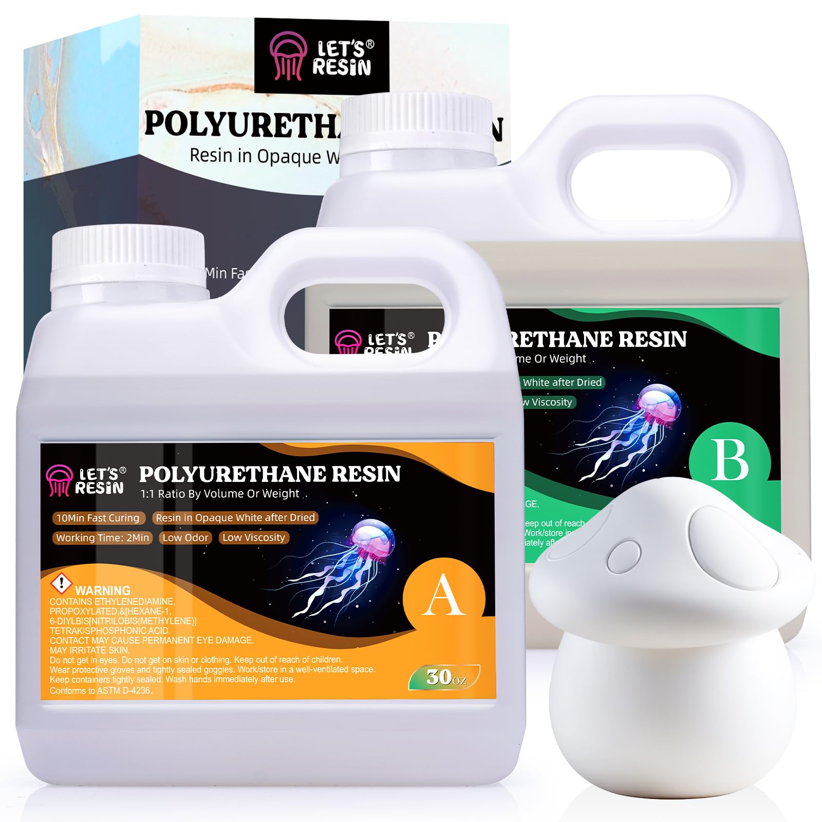 Amazon.com: LET'S RESIN Polyurethane Resin, 60oz 2 Part Casting Resin ...