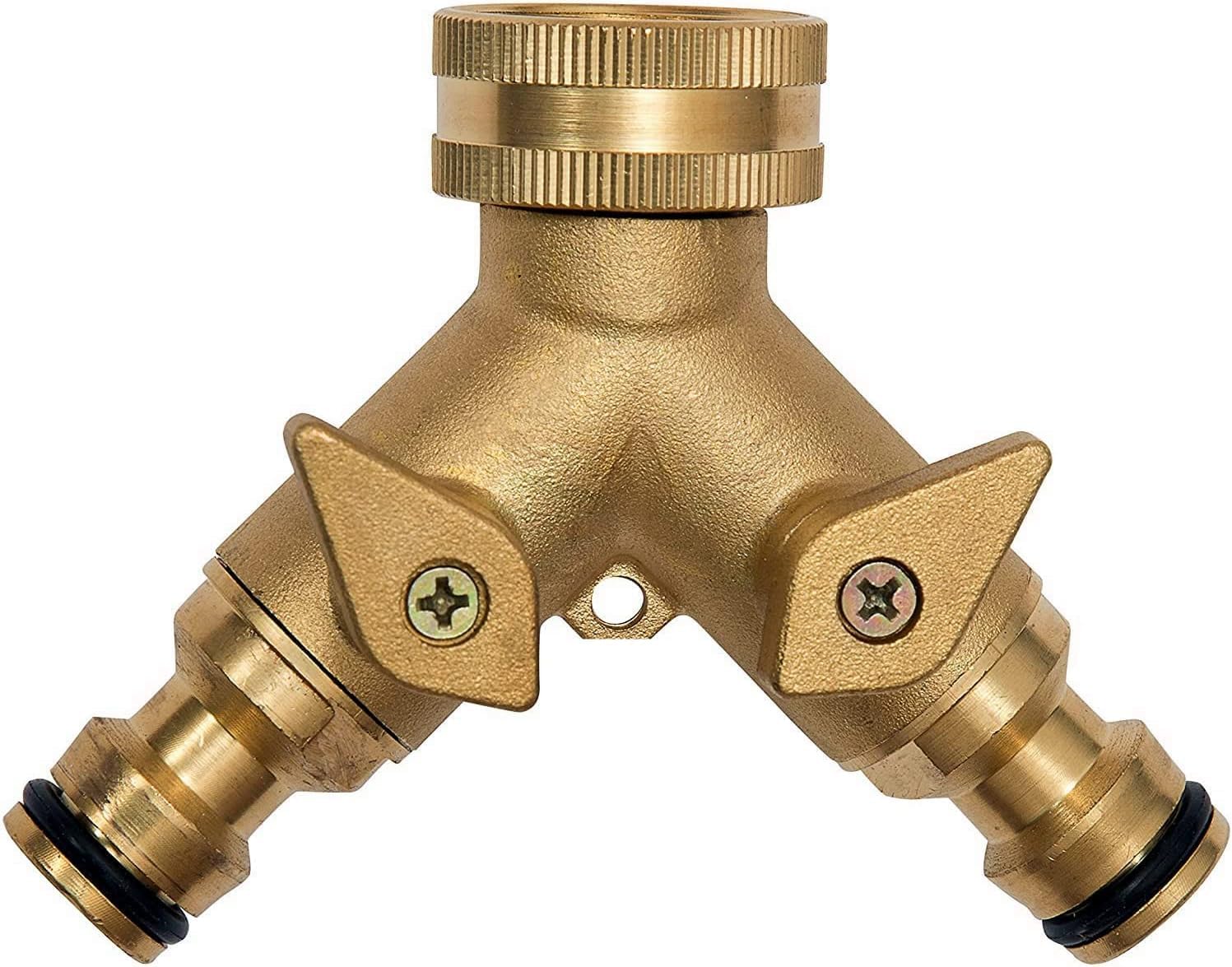 Y-Valve Dual Faucet Diverter 2 Way Tap Connector Garden Tap Adaptor ...